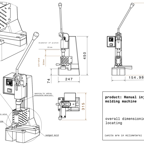 Manual Desktop Injection Molding Machine (Sample Preparation Device for ...