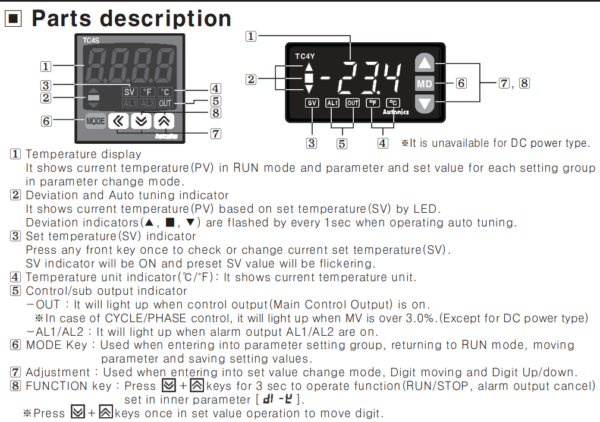 TC4S Temperature Controller from Autonics - AHP PLASTIK MAKINA