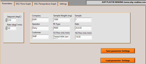How to Use DSC OIT Tester software - AHP PLASTIK MAKINA